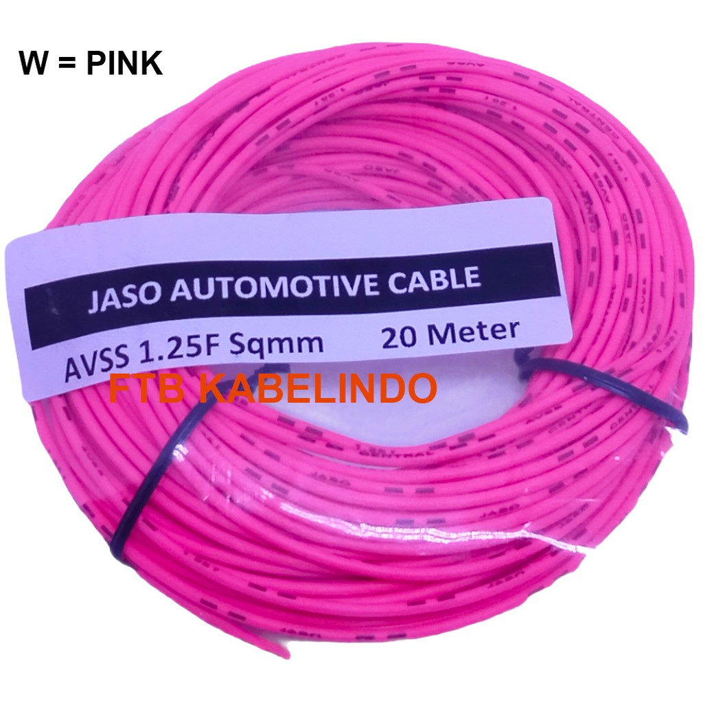 Jual Automotive Cable Kabel Otomotif AVSS ~ f 1.25 Sqmm 20M Double Ink Marking ( AVSS 1.25mm 1 ...