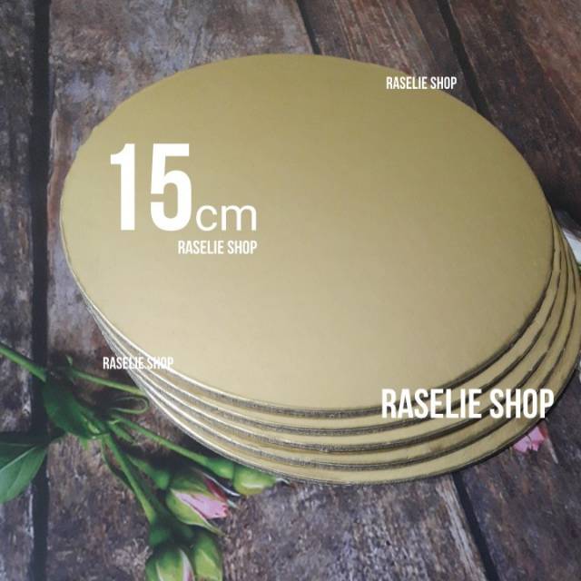 Jual Tatakan Emas Bulat 15cm Kue Tart Ulang Tahun Alas Birthday Cake Bundar Gold | Shopee Indonesia