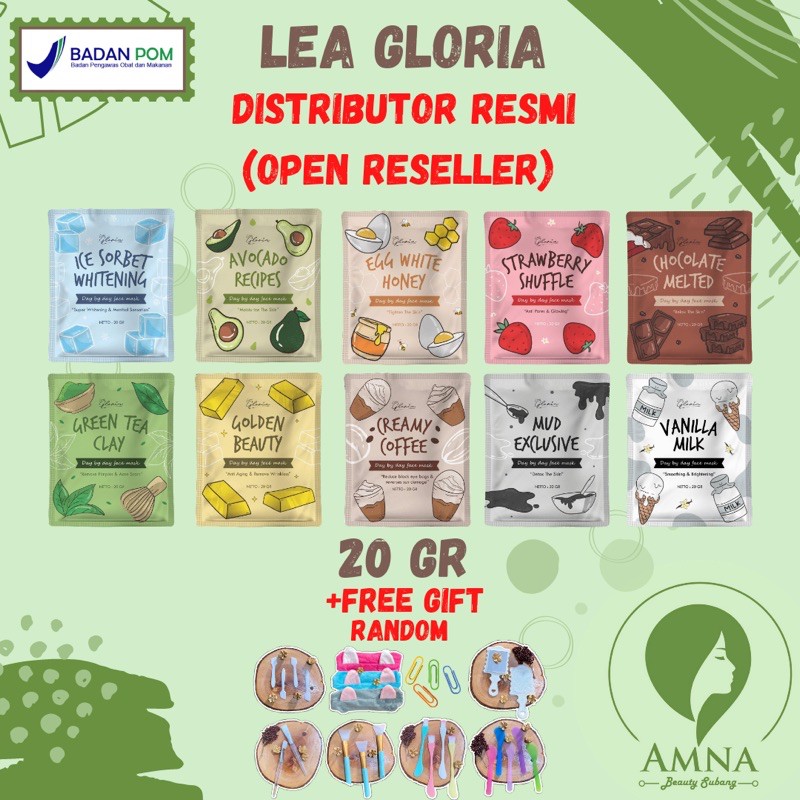Jual 20g LEA GLORIA MASKER WAJAH BPOM MASK BY LEA | Shopee Indonesia