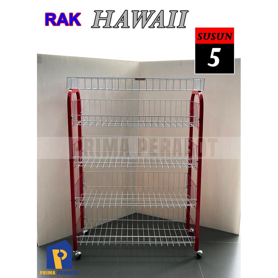 Jual Rak Chiki Jumbo Hawai 5 Susun plus Roda ( Lewat Kargo ) | Shopee ...