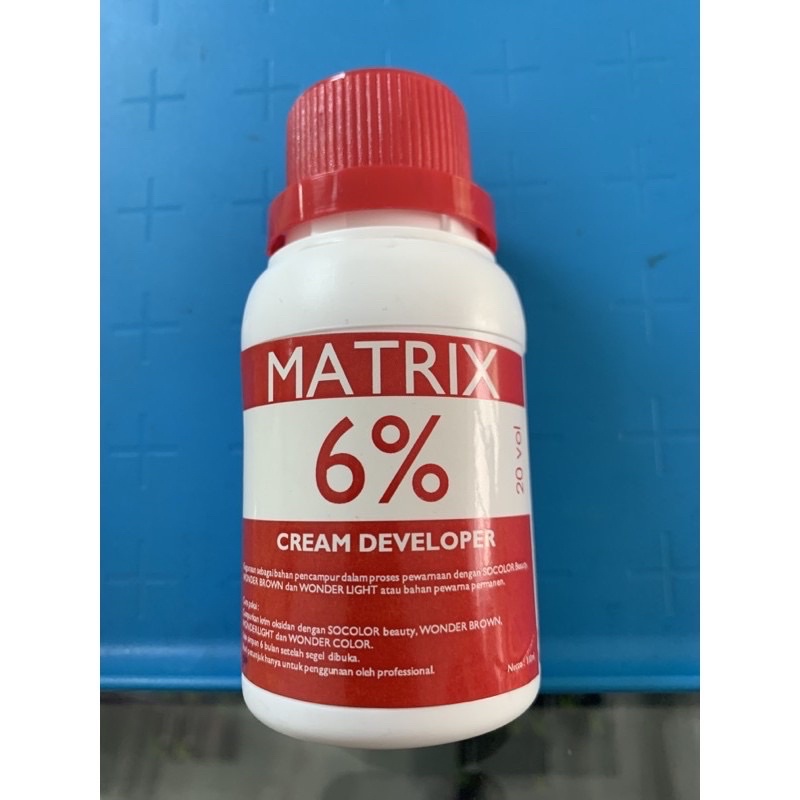 Jual Matrix oxidant oxydant cat dan bleaching rambut +/- 100ml (ASLI) | Shopee Indonesia