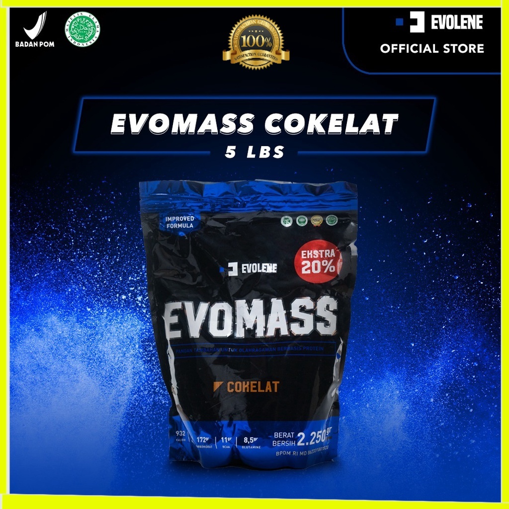 Jual Evomass Coklat 5 LBS 2,25 KG SUSU PROTEIN GAINER fitness Surplus ...
