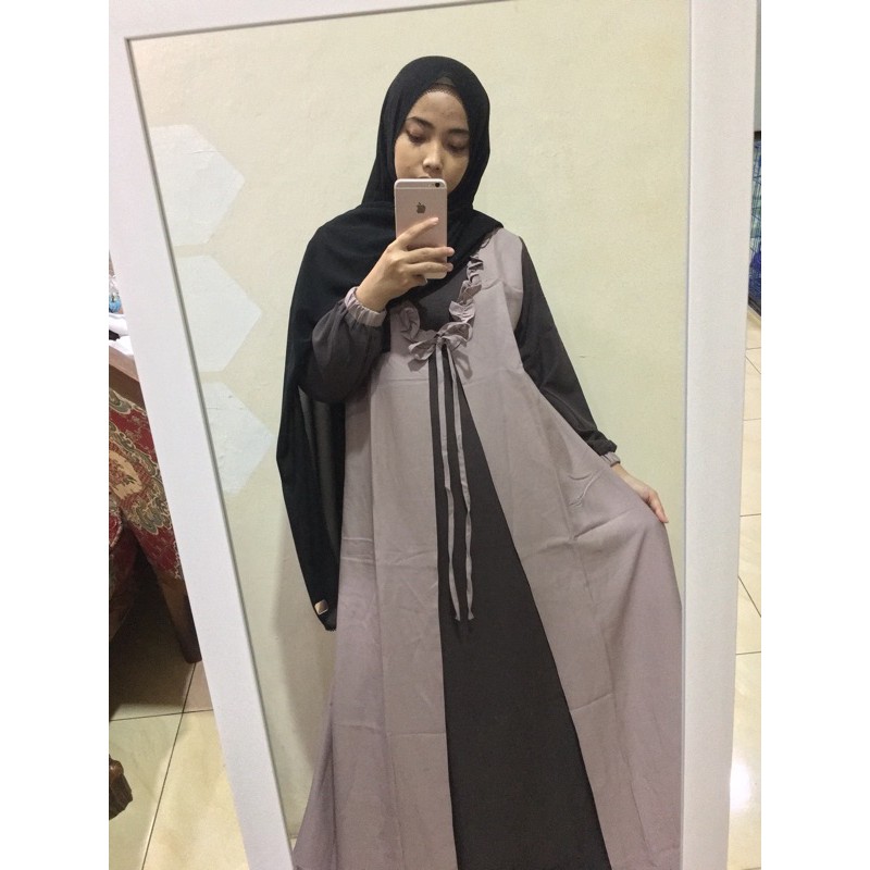 Jual Aurora Outer Gamis (Purple) | Shopee Indonesia