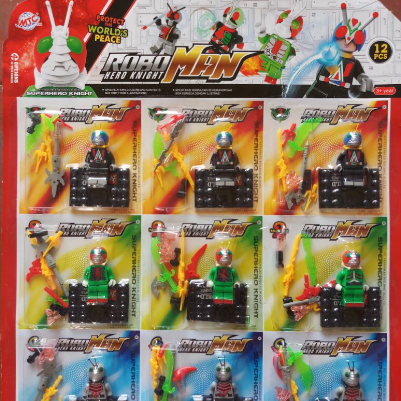 Jual mainan roboman ninja capung| kamen rider| hero knight| brick 1pcs ...