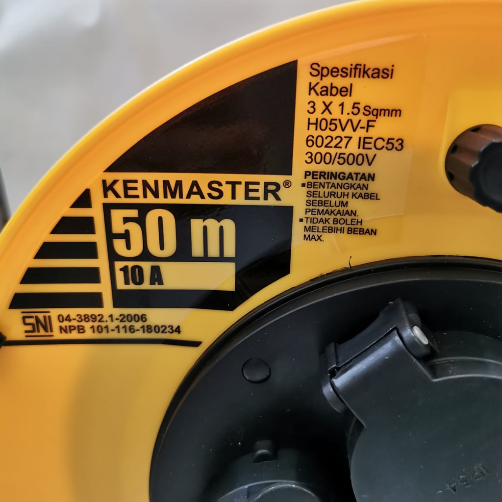 Jual Kenmaster Kabel Rol 50m - Kabel Roll 50 Meter 3 x 1.5 mm | Shopee ...