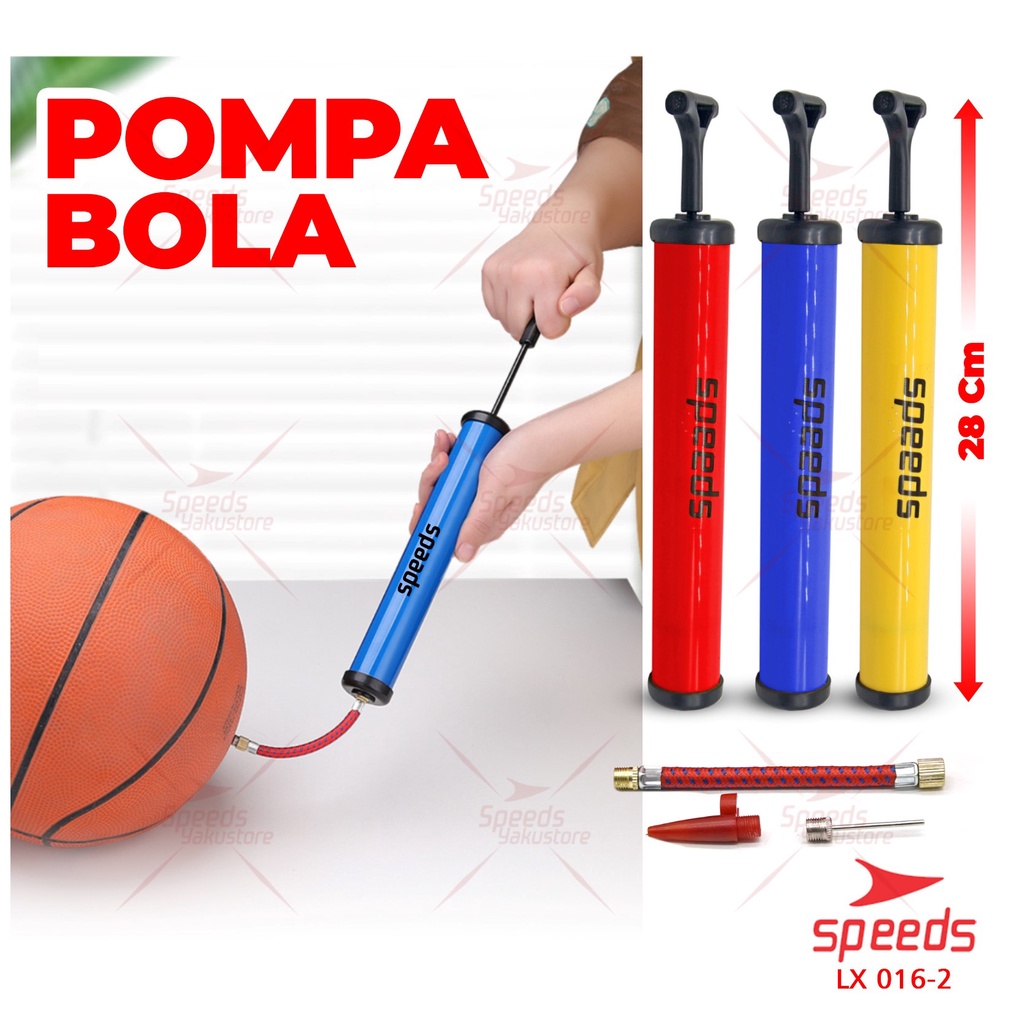 Jual SPEEDS Pompa Angin Jarum Manual Bola Basket Sepak Futsal Volly ...