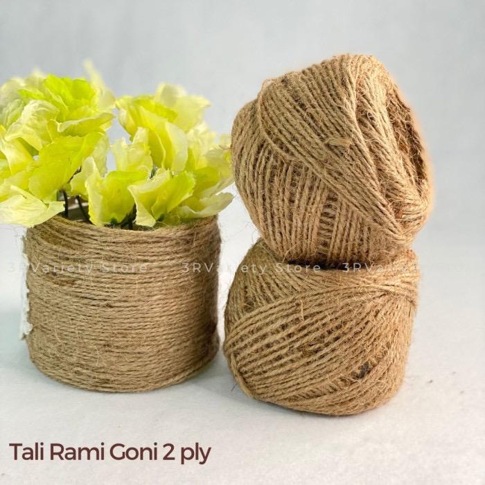 Jual Tali Goni Rami 50 Meter 3ply 3mm 2ply 2mm Craft Tambang - harga ...