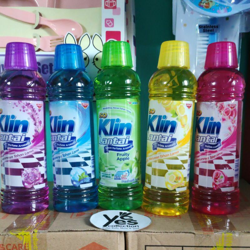 Jual Soklin Lantai botol 450 ml so klin sabun aroma rose apel lemon ...