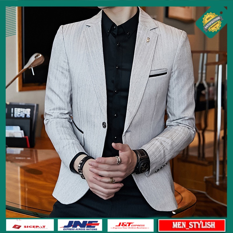 Jual Blazer Pria Casual Premium 5xl Large Size Blazers Mens Autumn ...