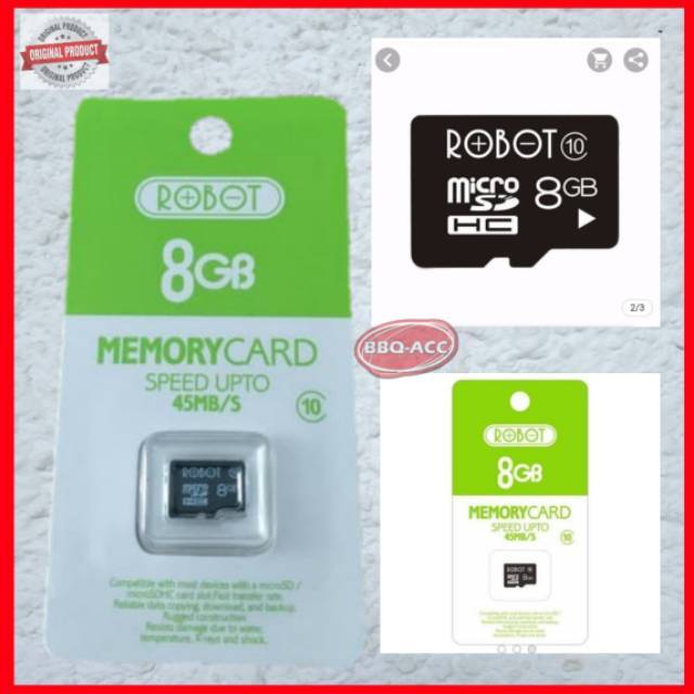Jual Robot Original Micro SD SDHC TF 8GB 8 GB Kelas 10 MicroSD Memory ...