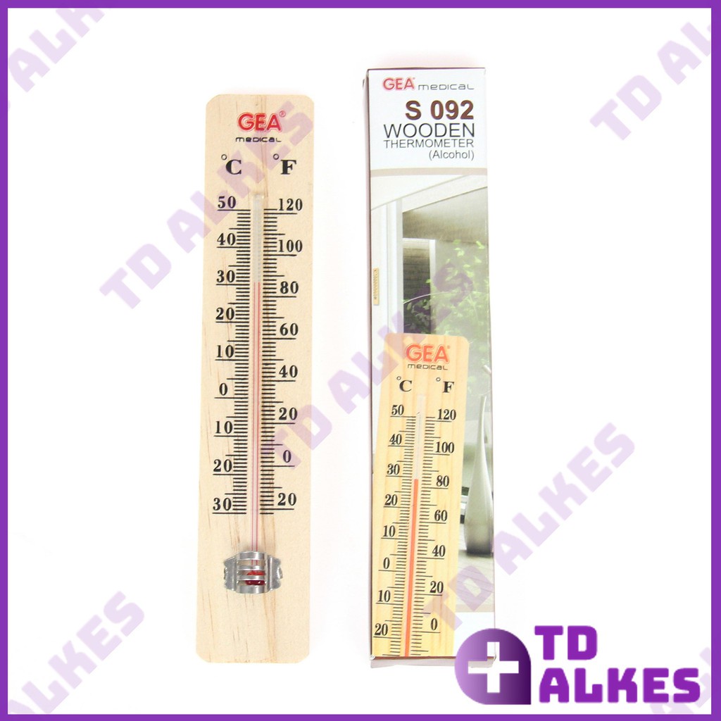 Jual Wooden Thermometer Ruang Kayu Thermo Dinding Termometer Suhu ...