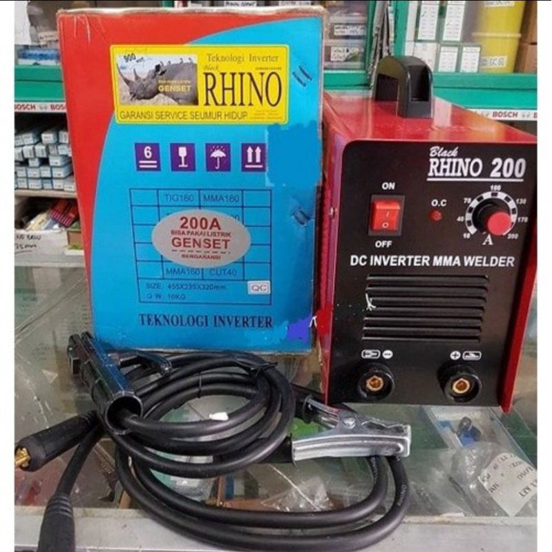 Jual mesin Las Listrik inverter travo las RHINO 200A | Shopee Indonesia