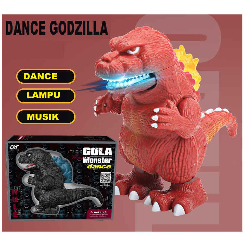 Jual MAINAN ANAK DANCE GODZILLA DANCING MAIN BAYI FIGURE DINO DINOSAUR ...