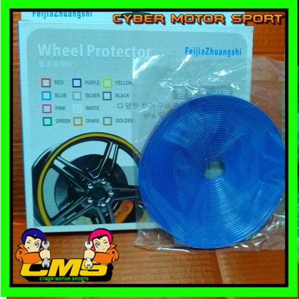 Jual Wheel protector biru. list pelindung velg universal warna biru ...