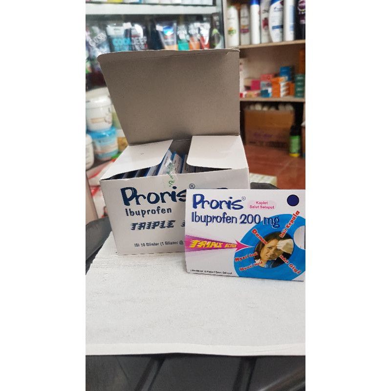 Jual Proris Ibuprofen 200 mg Triple Action 1 strip / Pereda Demam ...