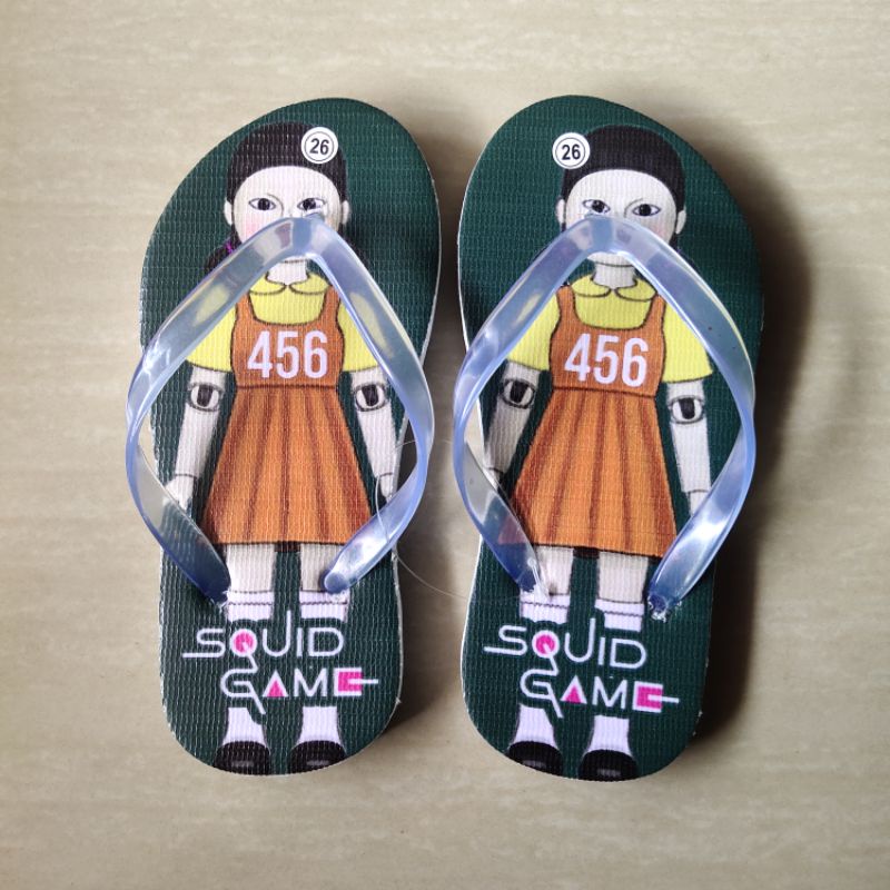 Jual Sendal Sandals Jepit Anak Cewek Karakter Kartun SQUIDGAME YOUNGHEE ...