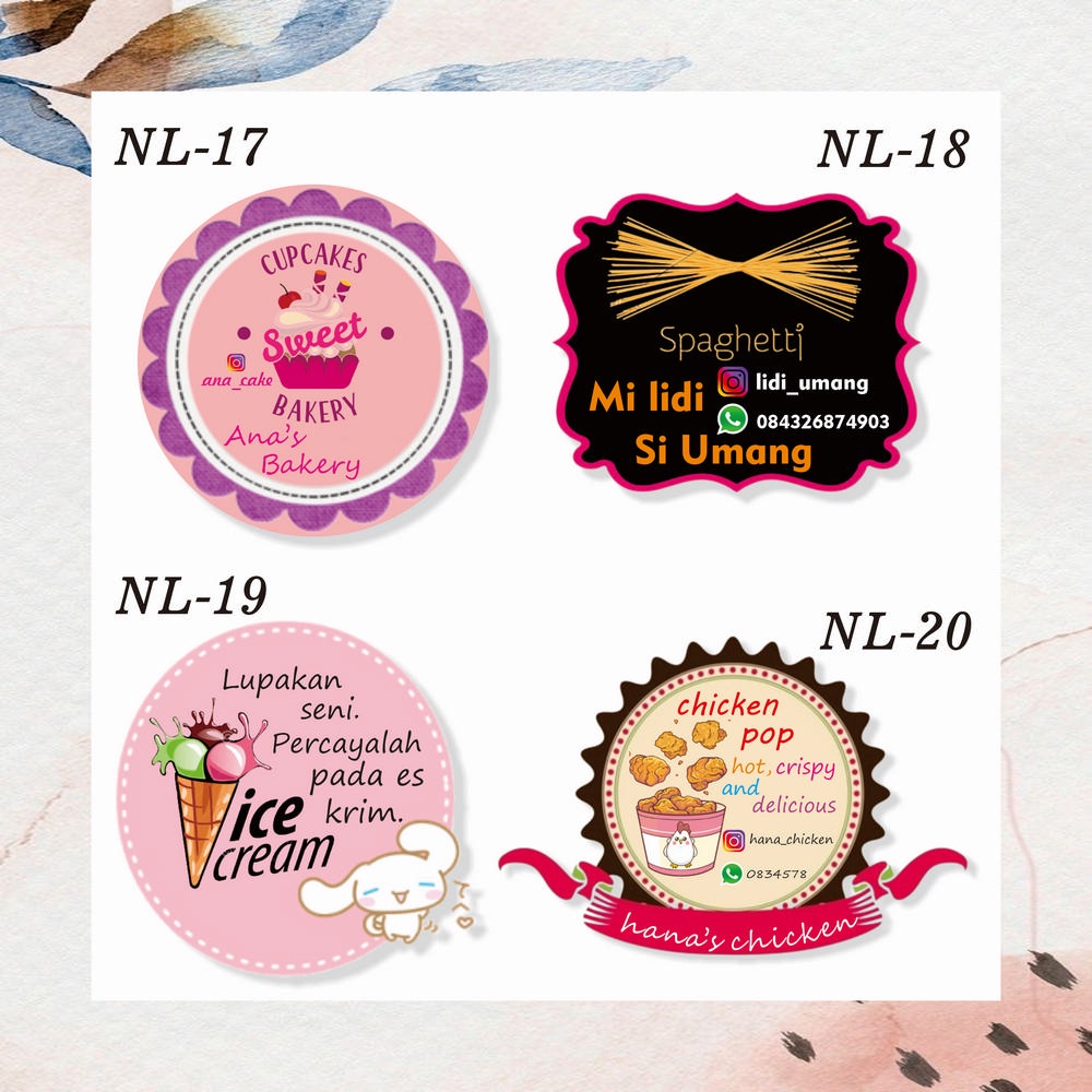 Jual CETAK STIKER LABEL KEMASAN BAKERY & FOOD CUSTOM SEHARI JADI ...