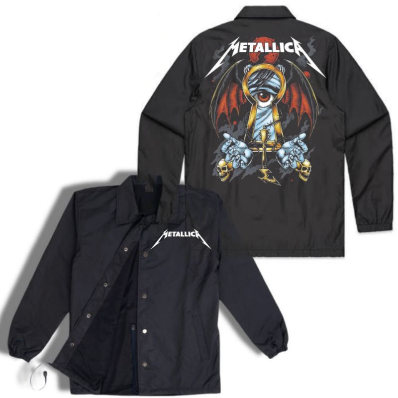 Jual Coach jaket METALLICA jacket band metal vintage windbreakers ...