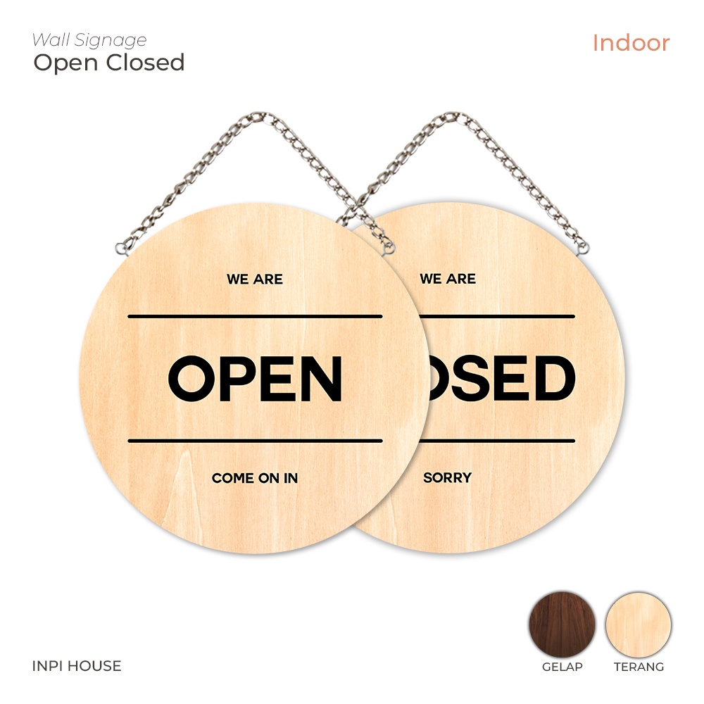 Jual papan tanda open close - signage open closed | Shopee Indonesia