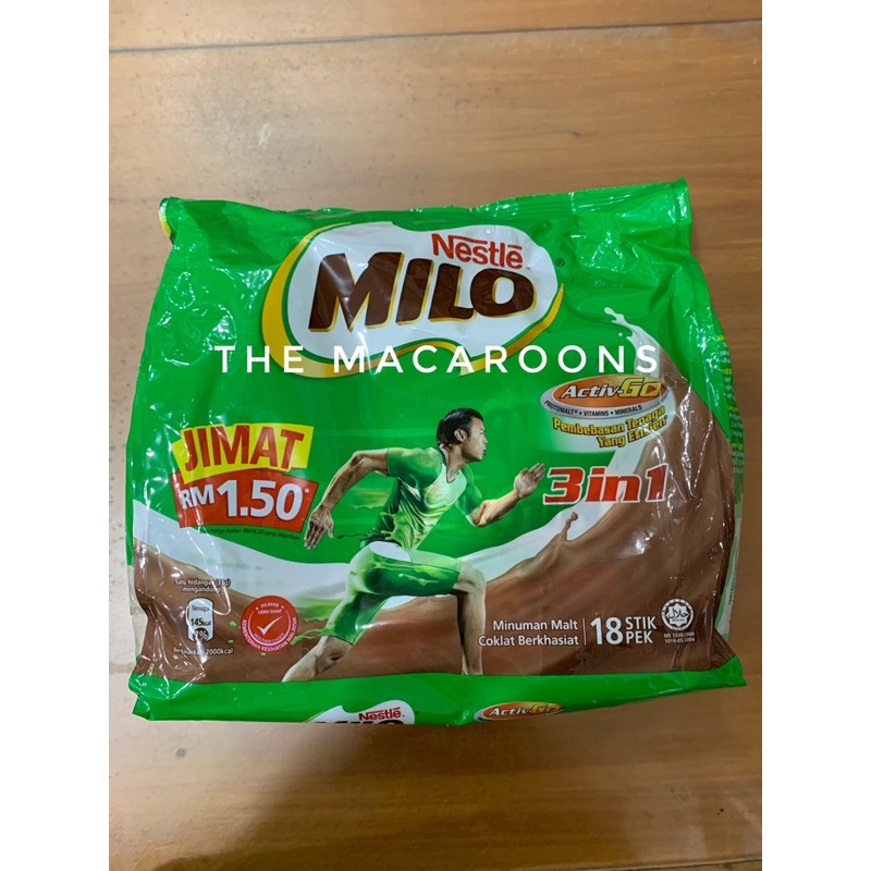 Jual Milo Bubuk Sachet 3 in 1 Malaysia 18 Stik Activ-Go / Milo Powder ...