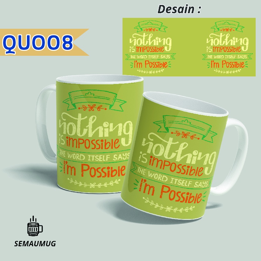 Jual MUG LETTERING QUOTE KATA MOTIVASI KOPI KADO GELAS CANGKIR PRINT ...