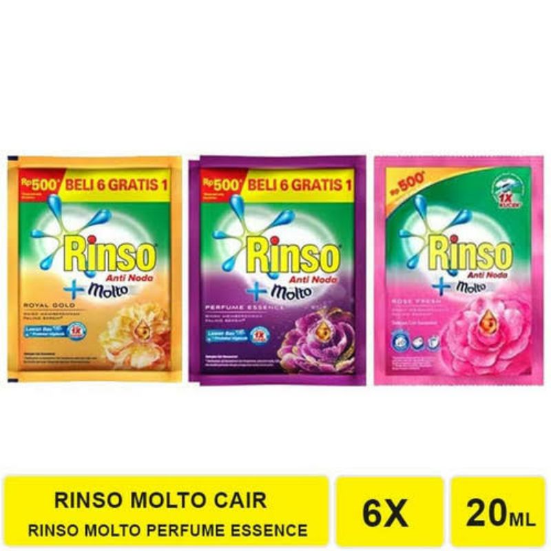 Jual rinso cair sachet 1 renceng isi 6 pcs | Shopee Indonesia