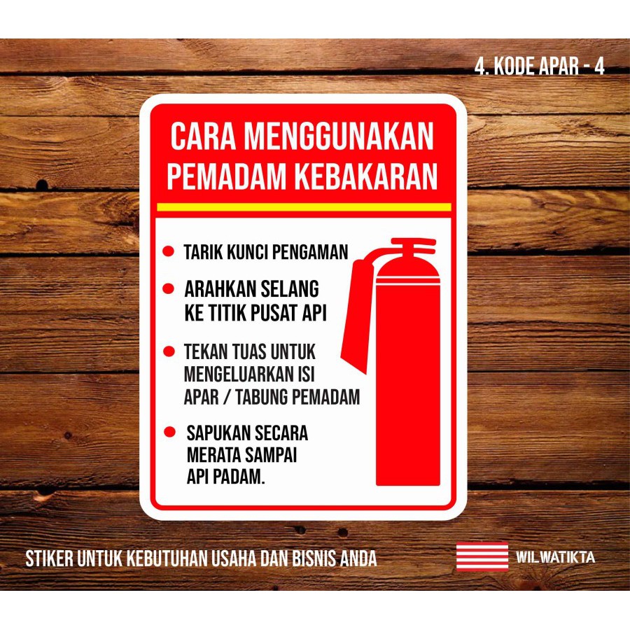 Jual Sticker Safety Sign APAR ( Alat Pemadam Ringan ) | Shopee Indonesia