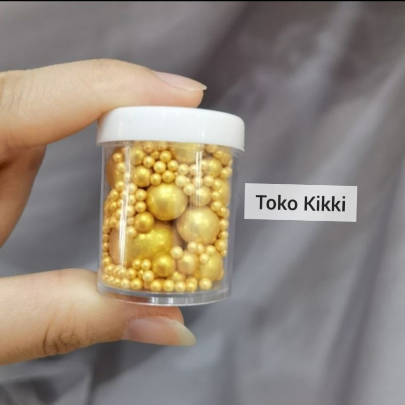 Jual Bola Sprinkles Hiasan Kue Gold Pearl / Mutiara Sprinkle - Dekorasi ...