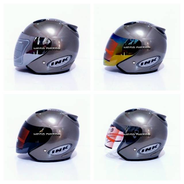 Jual helm ink centro abu metalik | Shopee Indonesia