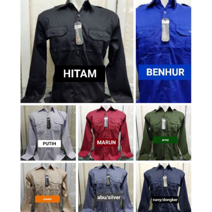 Jual BIG size kemeja kerja polos lengan panjang baju kerja seragam ... Jual BIG size kemeja kerja polos lengan panjang baju kerja seragam ...