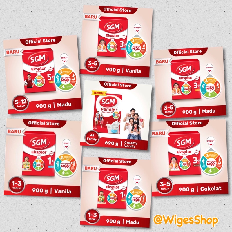Jual Susu SGM 1+ / 3+ / 5+ Plus Rasa Madu / Vanilla 900gr | Shopee Indonesia