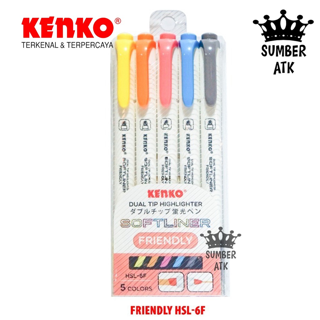 Jual KENKO HIGHLIGHTER MARKER / PENANDA BUKU / SPIDOL DUAL TIP ...