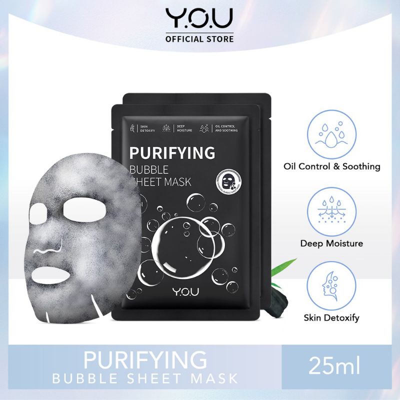 Jual (BPOM) YOU Purifying Bubble Sheet Mask Bubble Detok 25ml | Masker ...
