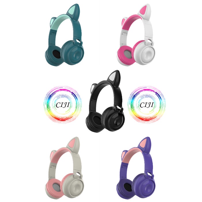 Jual CIJI Headphone Wireless Bluetooth 5.0 Model Telinga Kucing Dengan ...