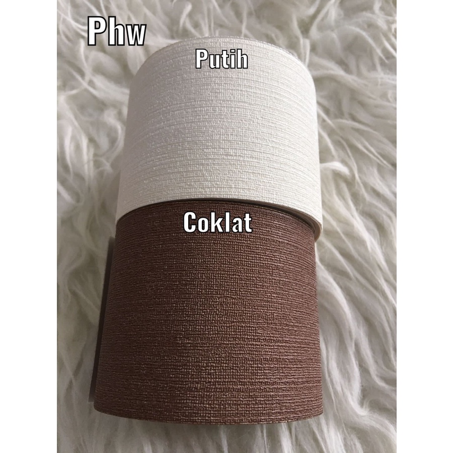 Jual Wallpaper Border Polos Coklat Putih Serat Elegant | Shopee Indonesia