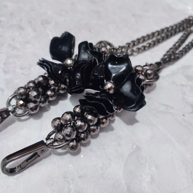 Jual Nocturne Bag Strap / tali tas / manik manik / black nikel | Shopee ...
