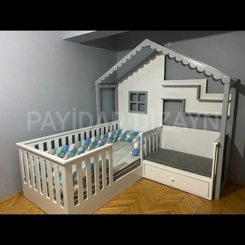 Jual tempat tidur anak minimalis paket dengan sofa ukuran kasur 120 ...