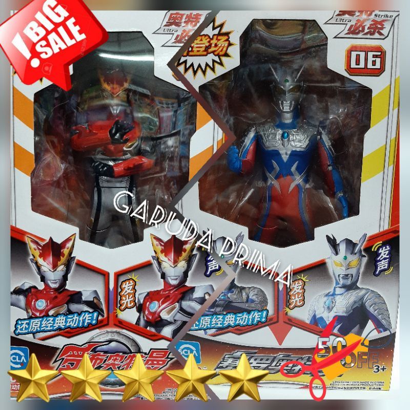 Jual Mainan Action Figure Ultraman Rosso Dan Ultraman Zero Bisa ...