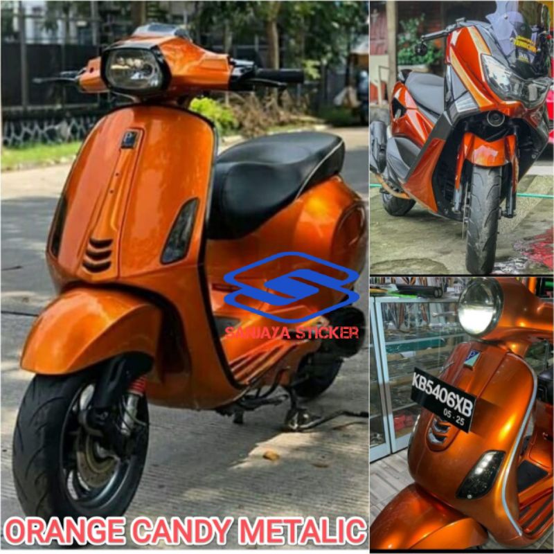 Jual Stiker Motor Orange Candy Super Glosy | Shopee Indonesia
