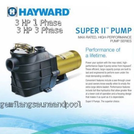 Jual POMPA HAYWARD Super II Pump 3 HP 1 Phase ORIGINAL MADE IN USA ...