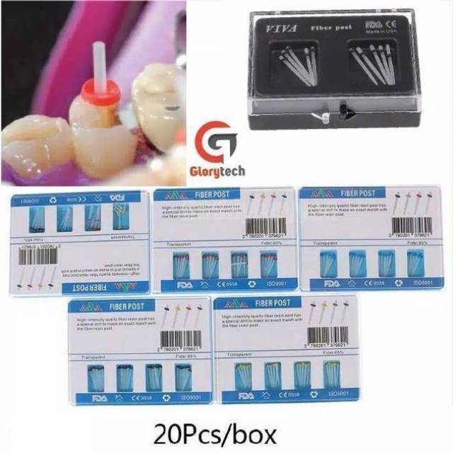 Jual Dental fiber post drill fiberpos / DENTAL FIBER POST GIGI / Post ...