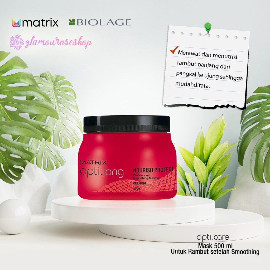 Jual ️Glamouroseshop ️ Matrix Opti Long Nourishing Protect Masker Hair Mask Masker Rambut 490 gr ...