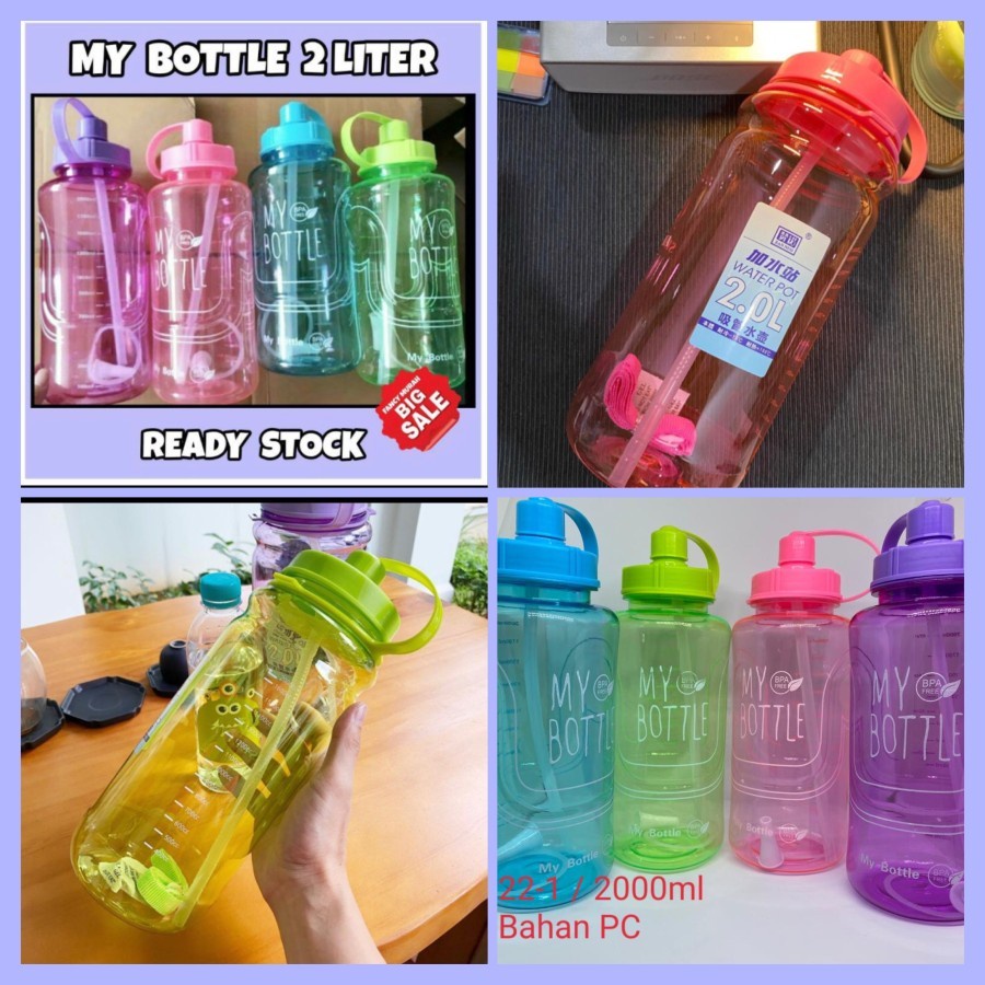 Jual [ JUMBO - MY BOTTLE BESAR ] My Bottle 2 Liter / Botol Minum Sport ...