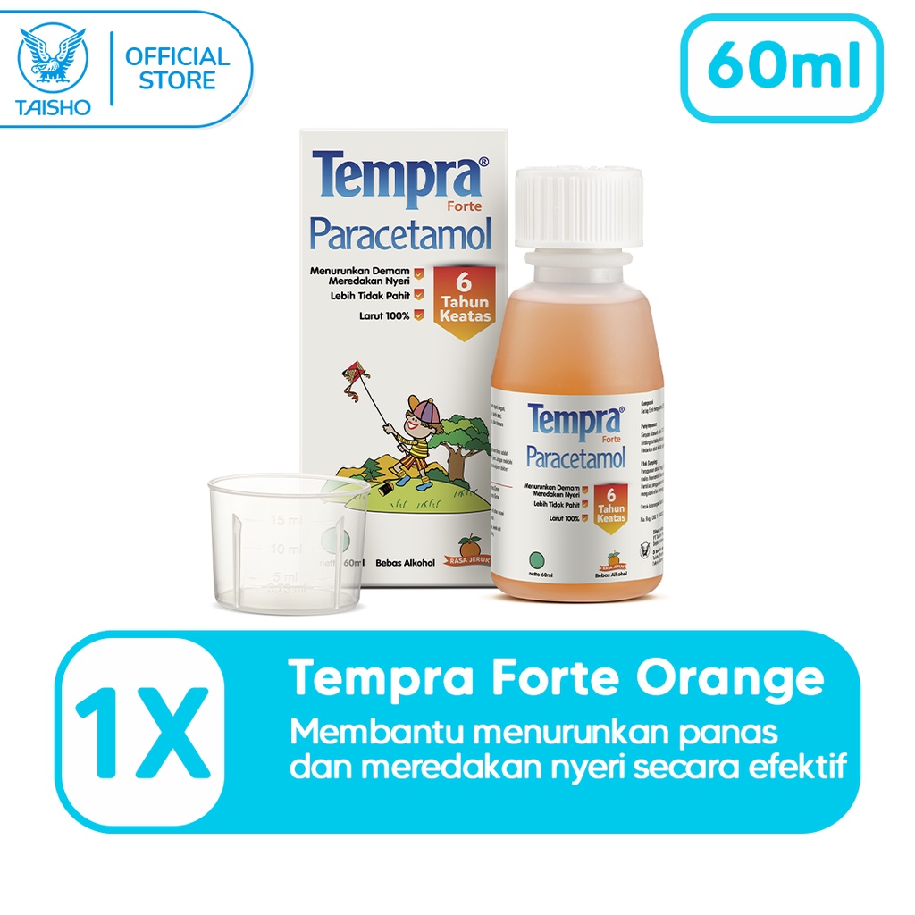 Jual Tempra Forte Paracetamol Anak Rasa Jeruk 60ml | Shopee Indonesia