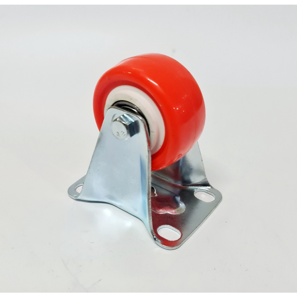 Jual Roda pu merah taiwan 1,5 inch tinggi roda 6 cm ( mati ) | Shopee ...