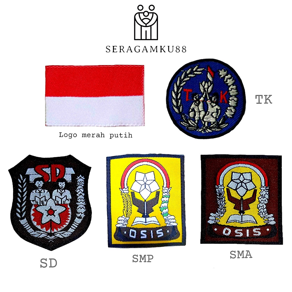 Jual Badge Logo Bet Saku Seragam Sekolah TK SD SMP SMA SLTP SLTA Logo ...