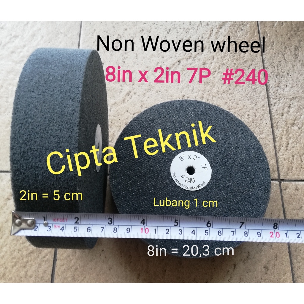 Jual Non Woven Abrasive Wheel 8 inchi x 2 inchi 7P grit 240 roda ...