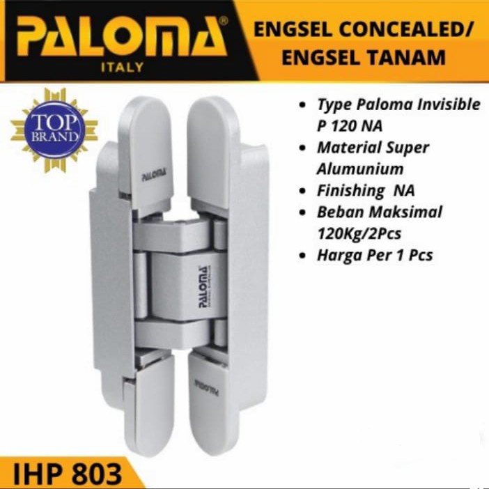 Jual PALOMA ENGSEL TANAM IHP 803 ENGSEL PINTU INVISIBLE HINGE | Shopee ...