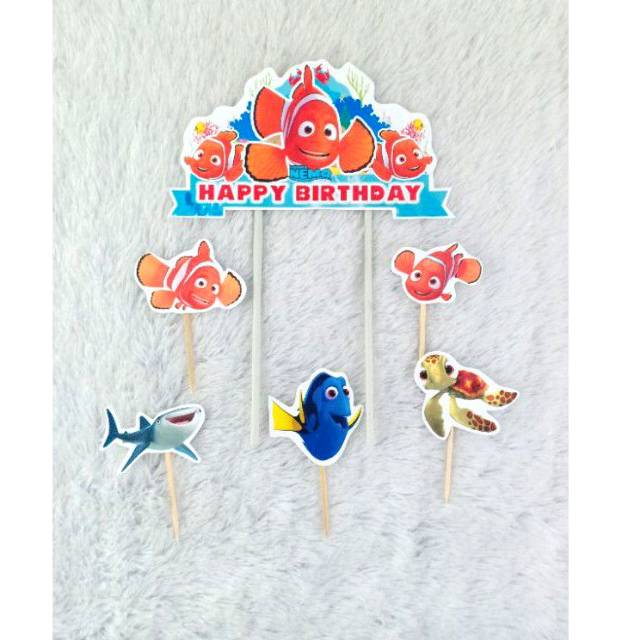 Jual Topper cake / seri topper banner / hiasan kue NEMO | Shopee Indonesia