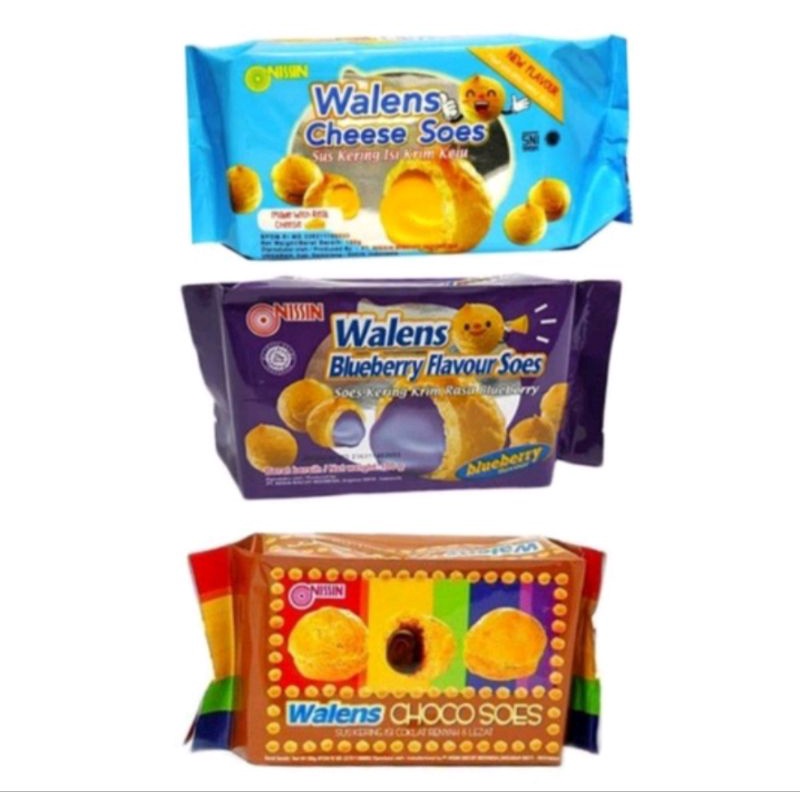 Jual Nissin Walens cheese soes isi krim Keju soes coklat walens soes ...